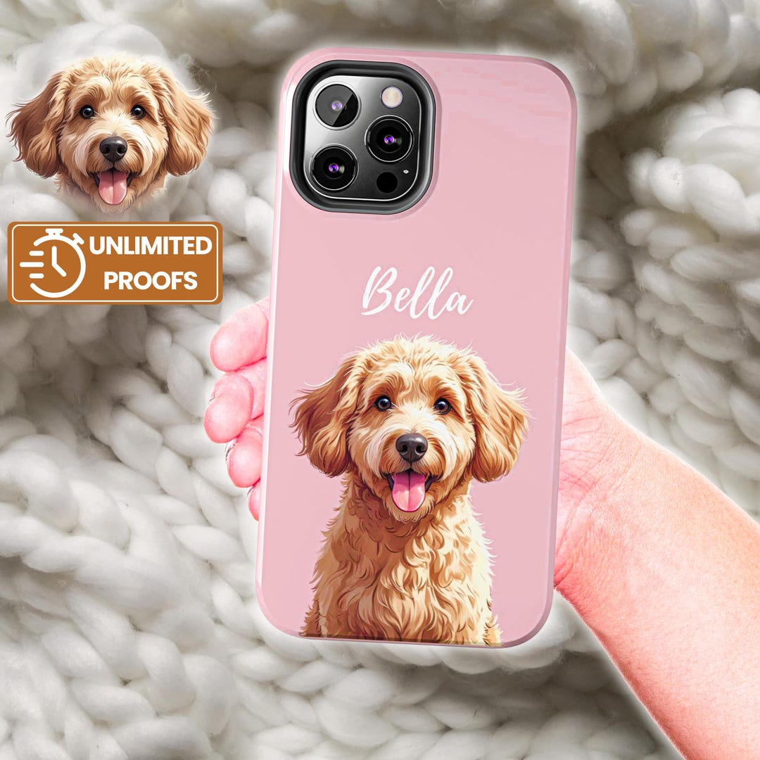 Custom Pet Phone Case Using Pet Photo + Name Custom Dog Phone Case ...