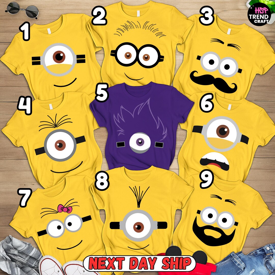 Personalised Minion Family Shirt Cute Minion Birthday Shirt Funny ...