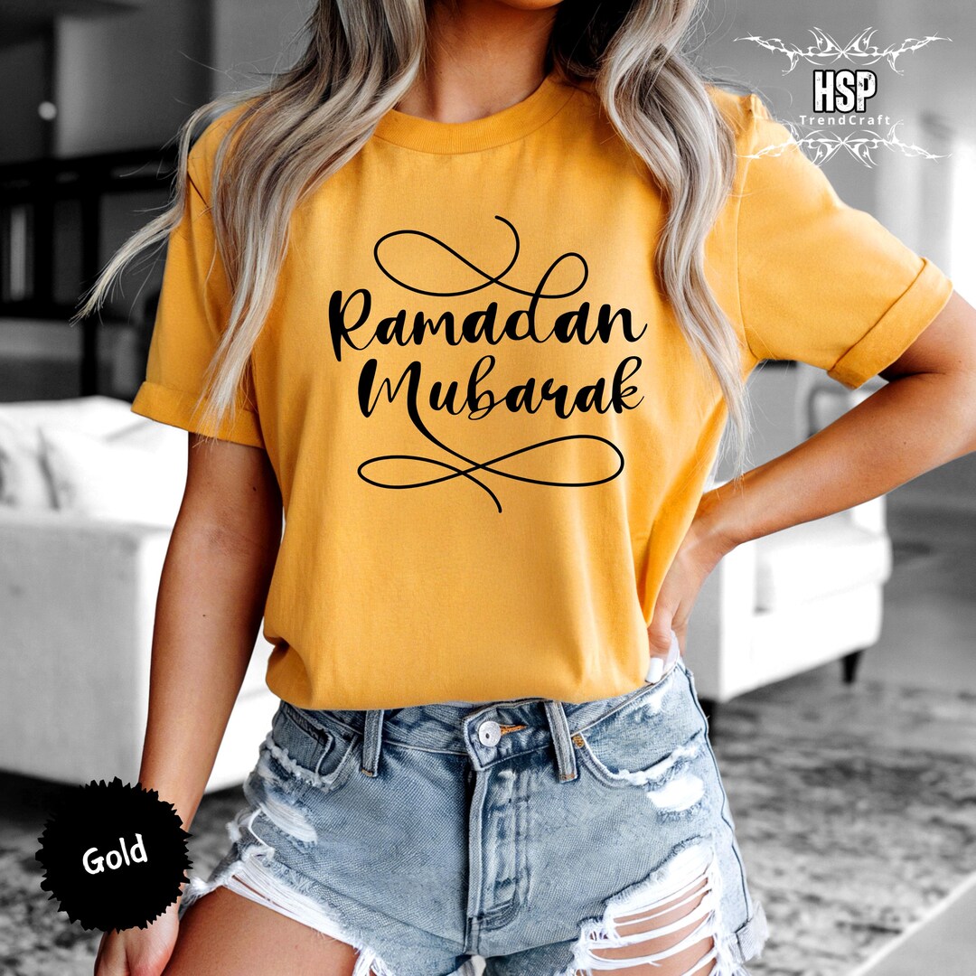 Ramadan Mubarak Shirts Eid Shirts Ramadan Mubarak Tee Muslim Eid Shirt ...