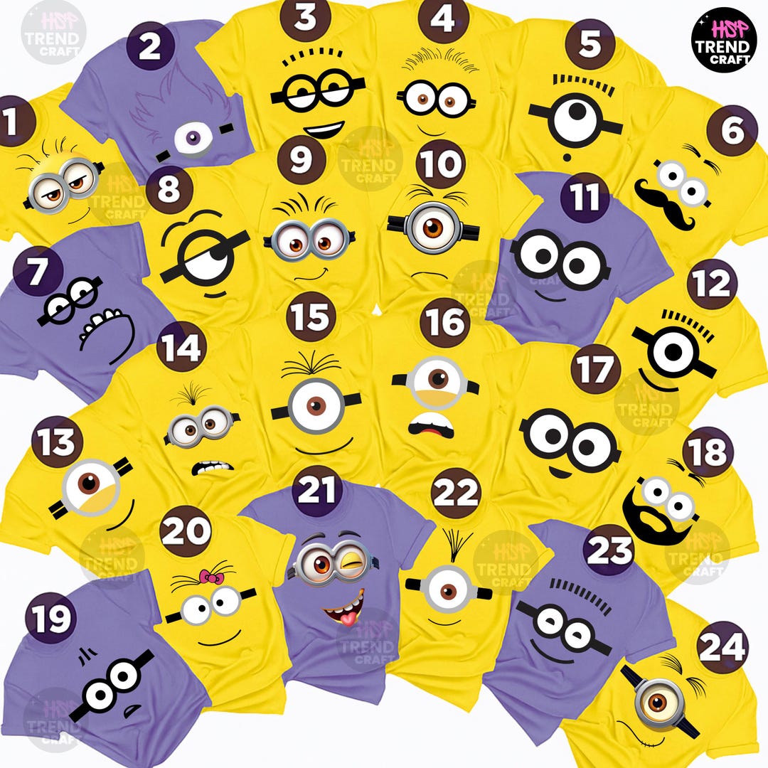 Personalised Minion Family Team Group Shirt, Cute Minion Funny Birthday ...