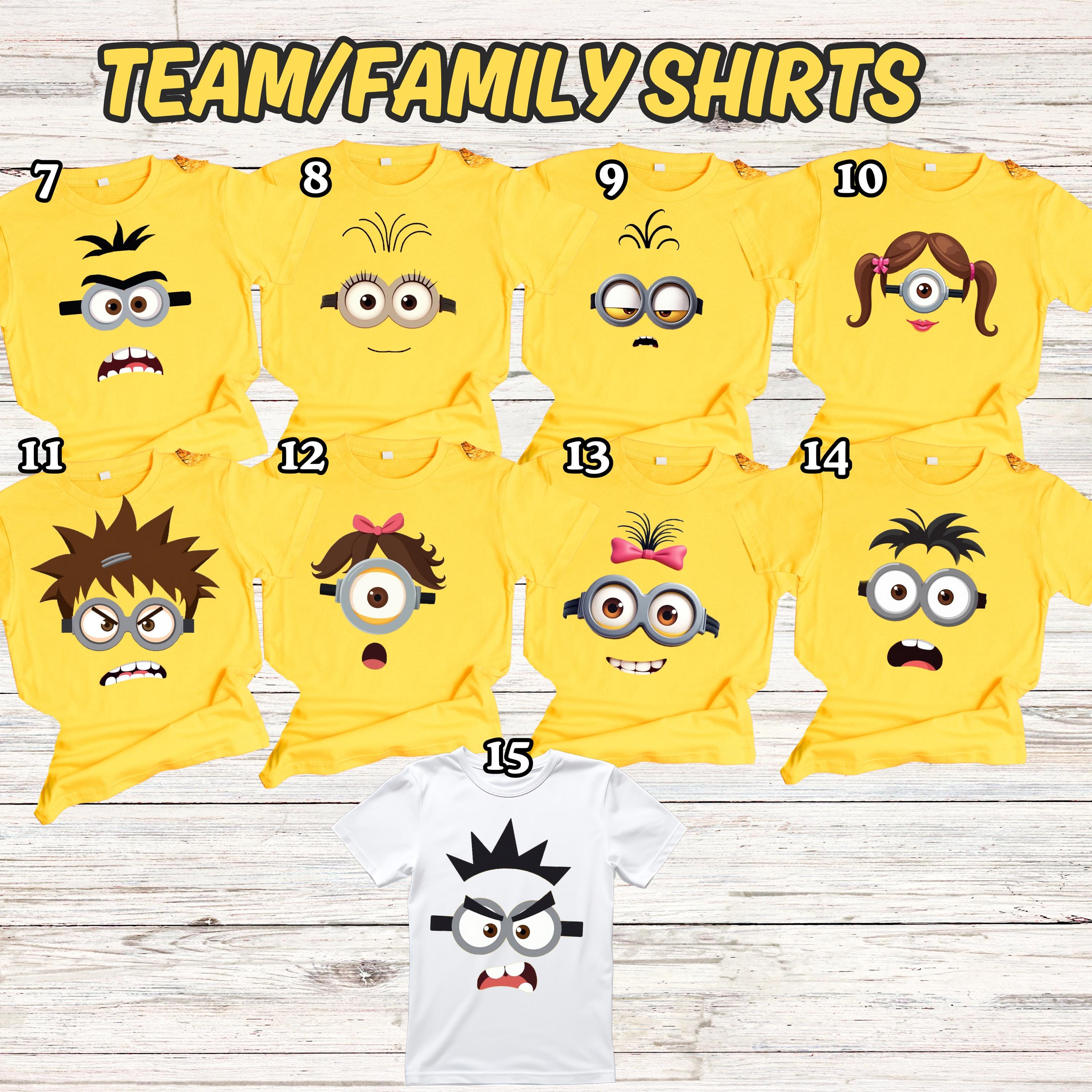 Personalised Mini Yellow Family Shirt Cute Minion Birthday Shirt Funny ...