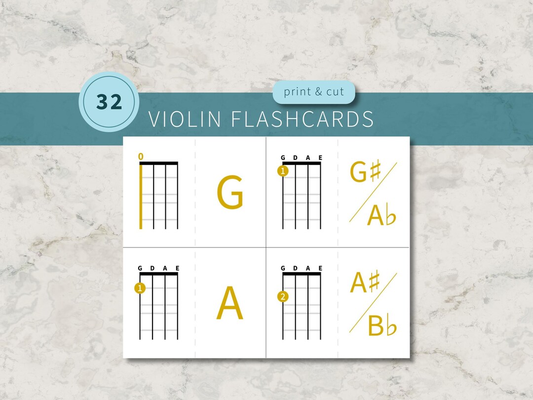 Violin Note Flash Cards, Fiddle Musical Note Names Flashcards, Violin ...