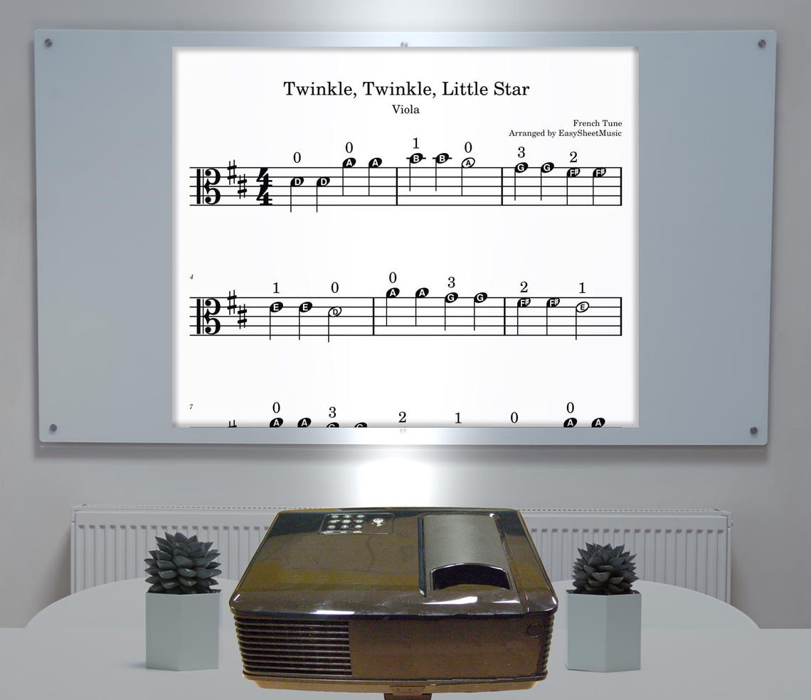 Twinkle Twinkle Little Star | EASY Viola Sheet Music & Audio, PDF MP3 ...