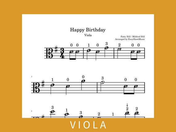 Happy Birthday Violin Chords
