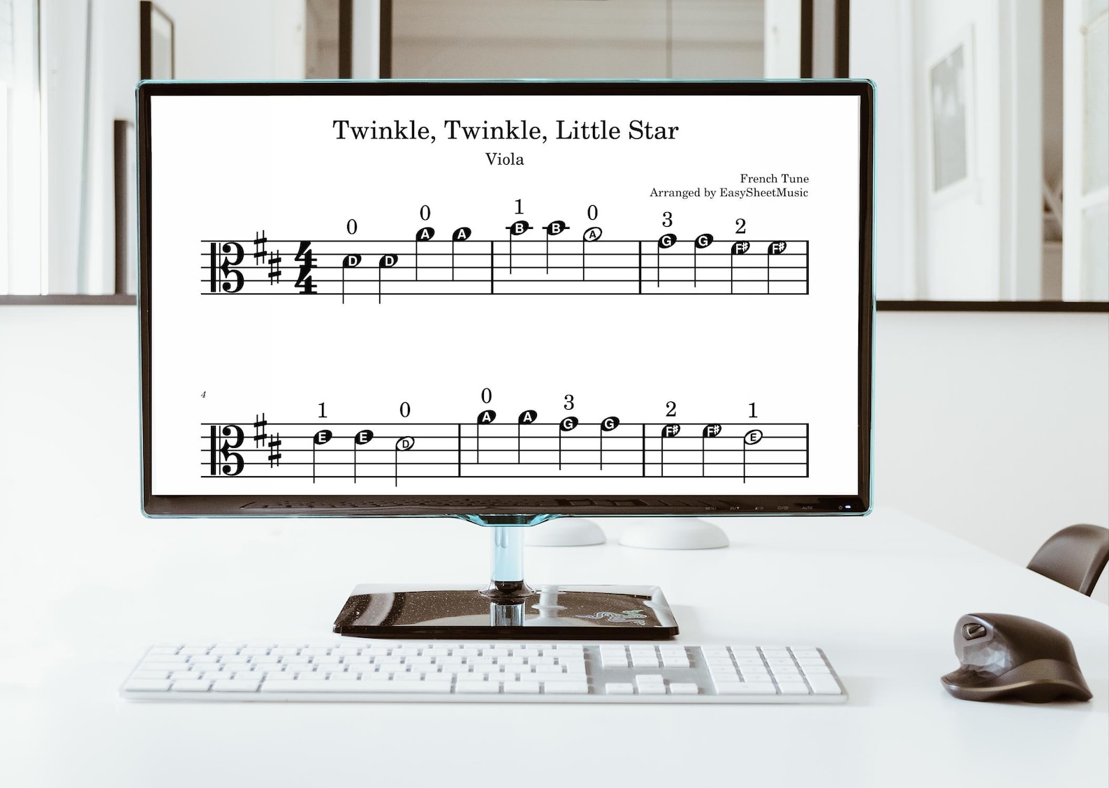 Twinkle Twinkle Little Star | EASY Viola Sheet Music & Audio, PDF MP3 ...
