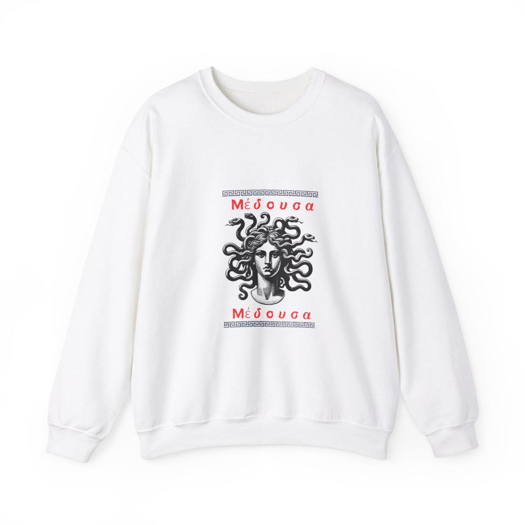 Medusa Greek Mythology Sweatshirt History Clothing, Mythical Jumper ...