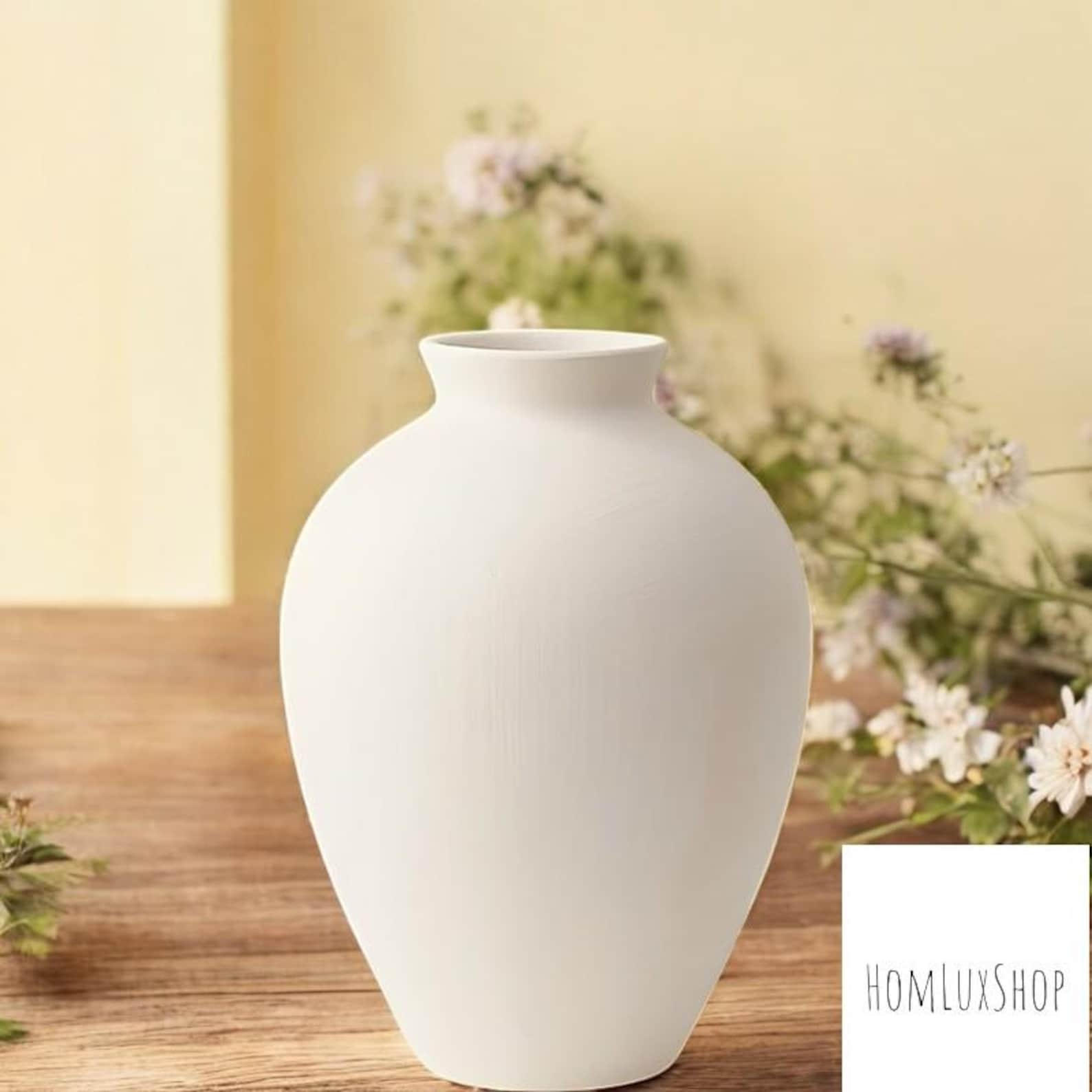 Modern Ceramic Vase, Nordic Style, Flower Vase, Home Decor, White Vase ...