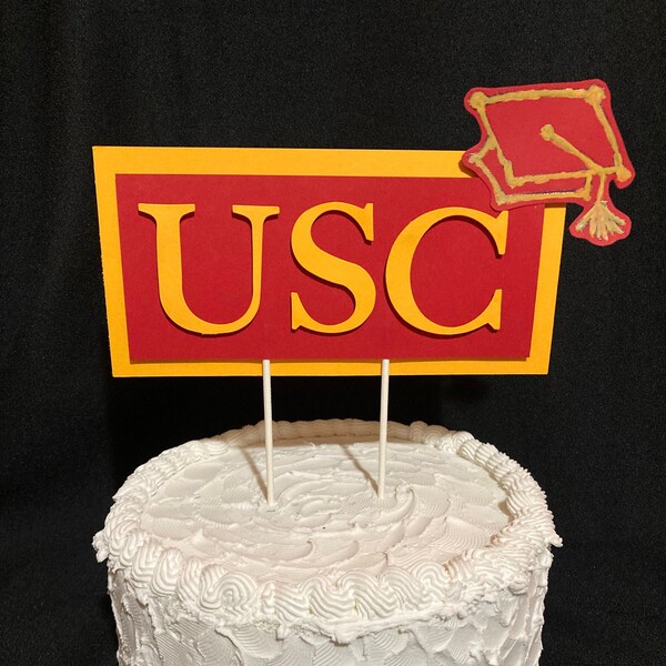 Red Graduation Cake Topper - Etsy