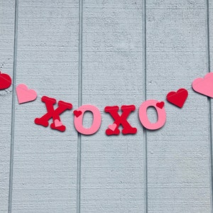 Valentine's Day Banner, XOXO Banner, Cute Valentine's Day Decoration ...