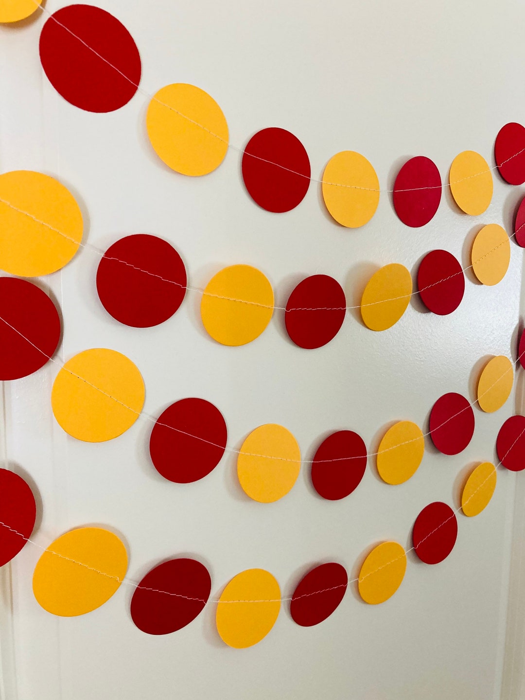 Cardinal Red and Gold Graduation Garland Decoration, Red and Yellow ...