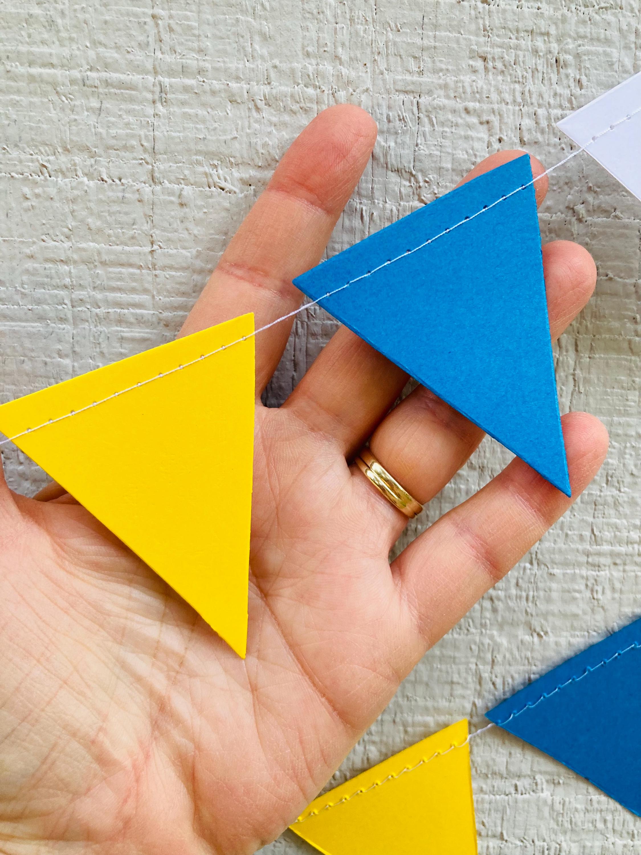 UCLA Graduation Party Garland, Blue and Yellow Triangle Bunting, Dorm ...