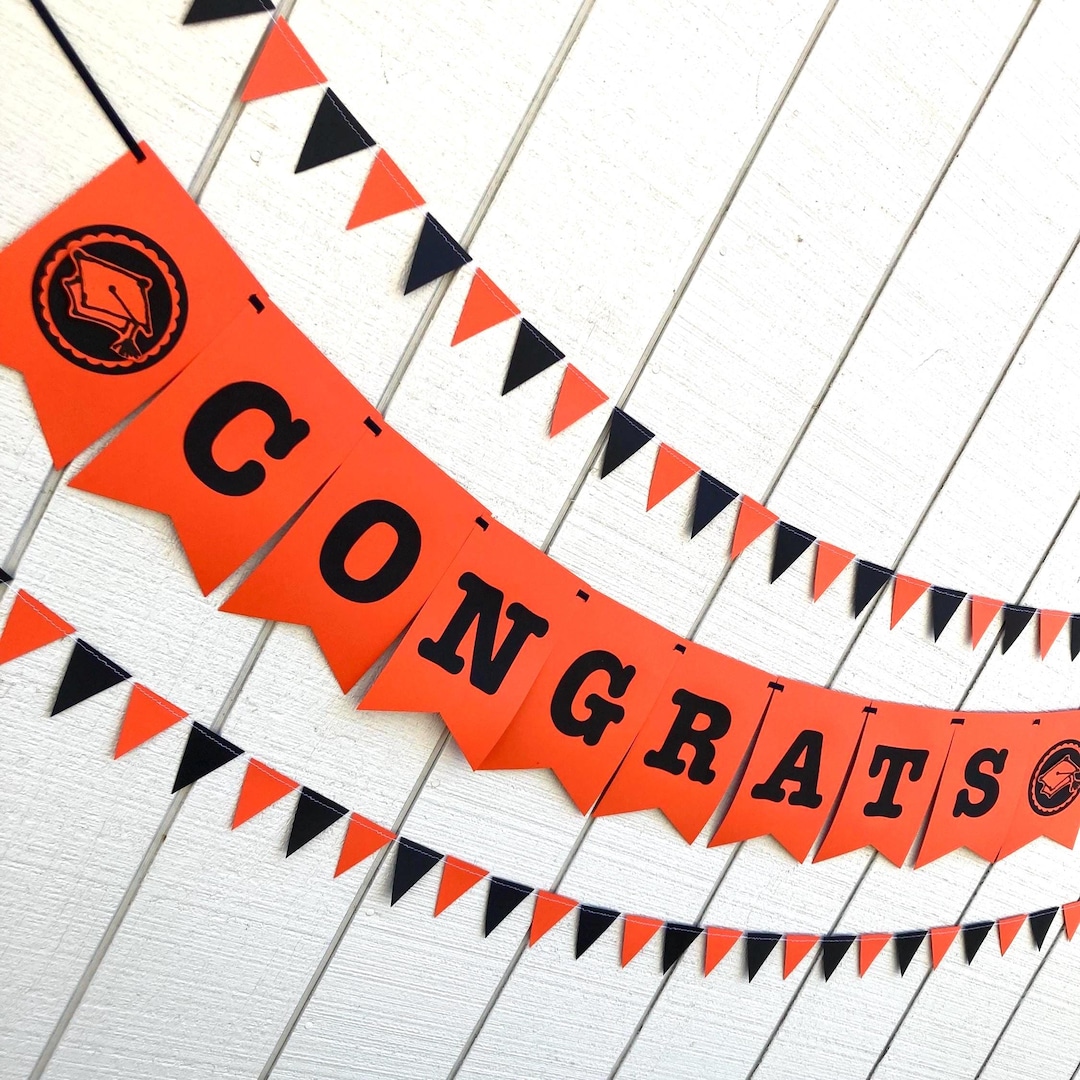 Personalized Princeton Graduation Banner, Large Pennant Congrats Banner ...