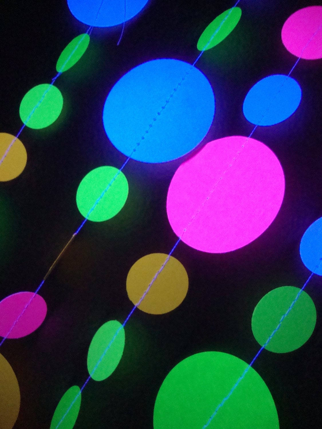 Glow Party Decorations / Black Light Party Neon Garlands | Etsy