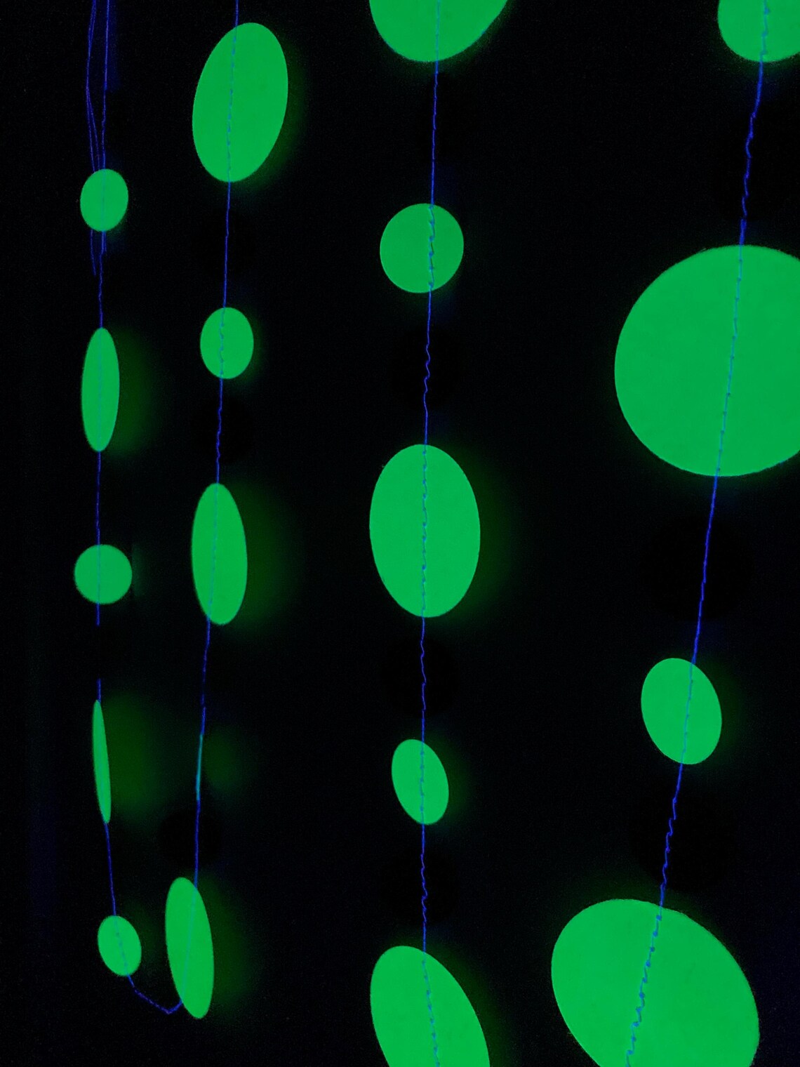 Neon Green and Black Party Garlands, Brat Summer Party, Paper Circle ...