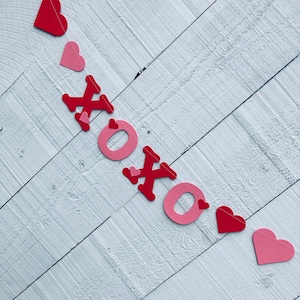 Valentine's Day Banner, XOXO Banner, Cute Valentine's Day Decoration ...