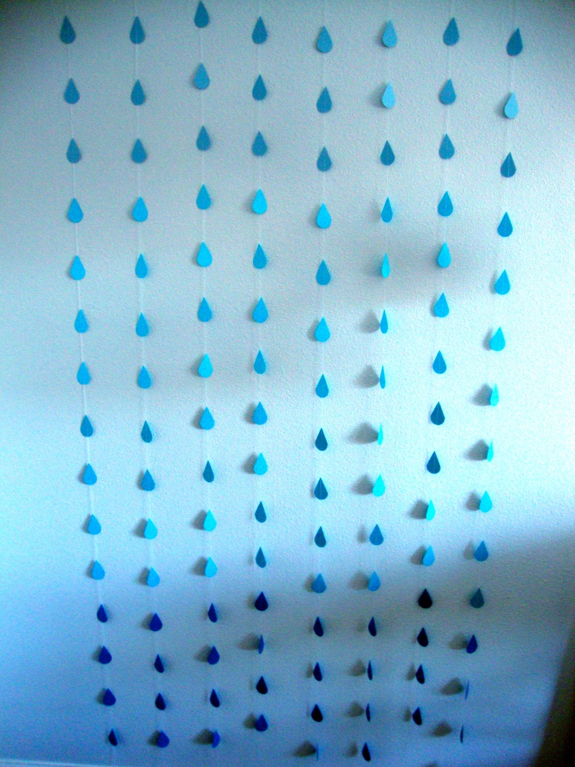 Blue Ombre Raindrops Raindrop Garland Baby Boy Shower Decor - Etsy
