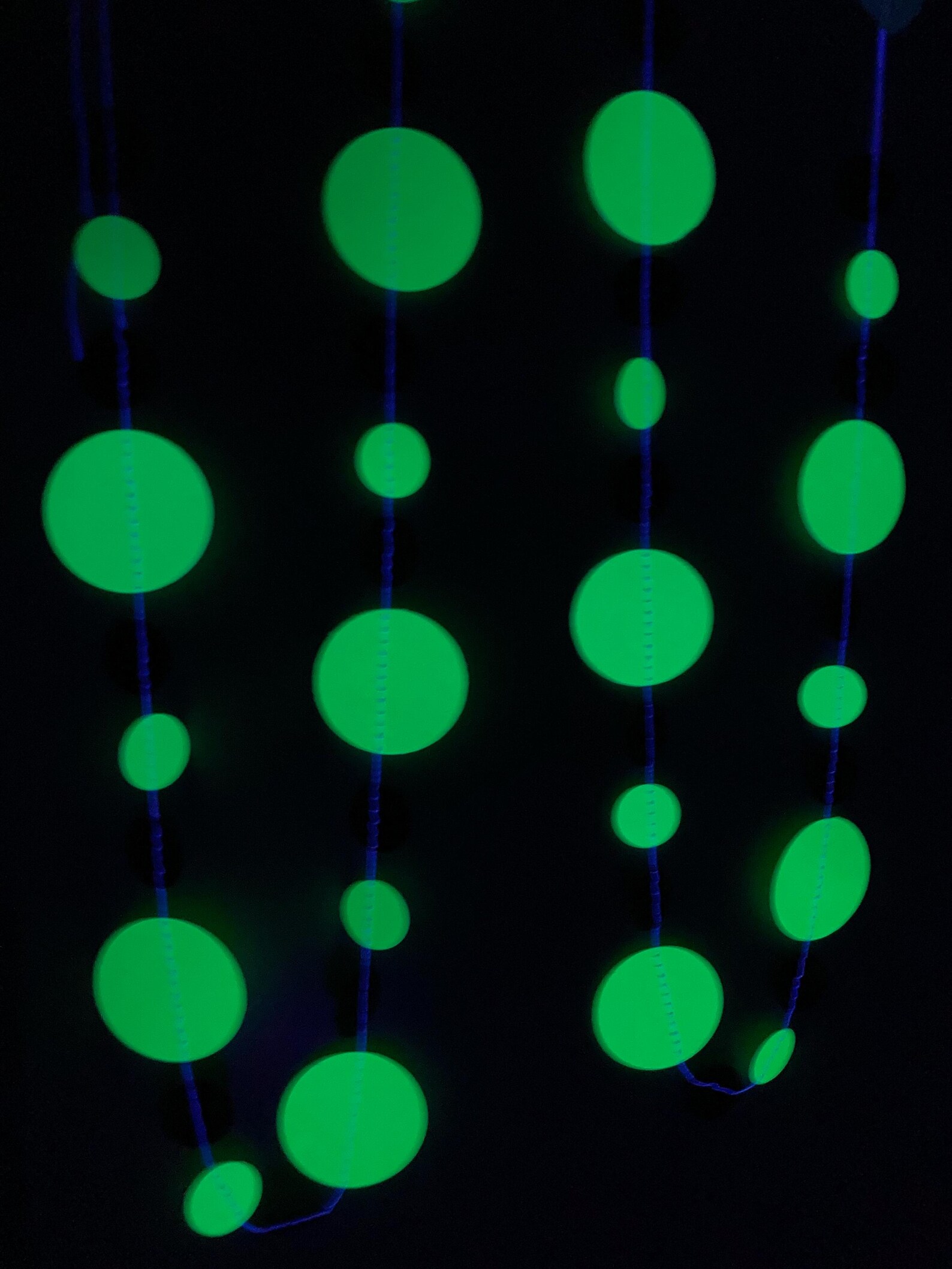 Neon Green and Black Party Garlands, Brat Summer Party, Paper Circle ...