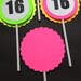 Neon Cupcake Toppers, Custom Message Toppers, Glow Party, Glow Party ...