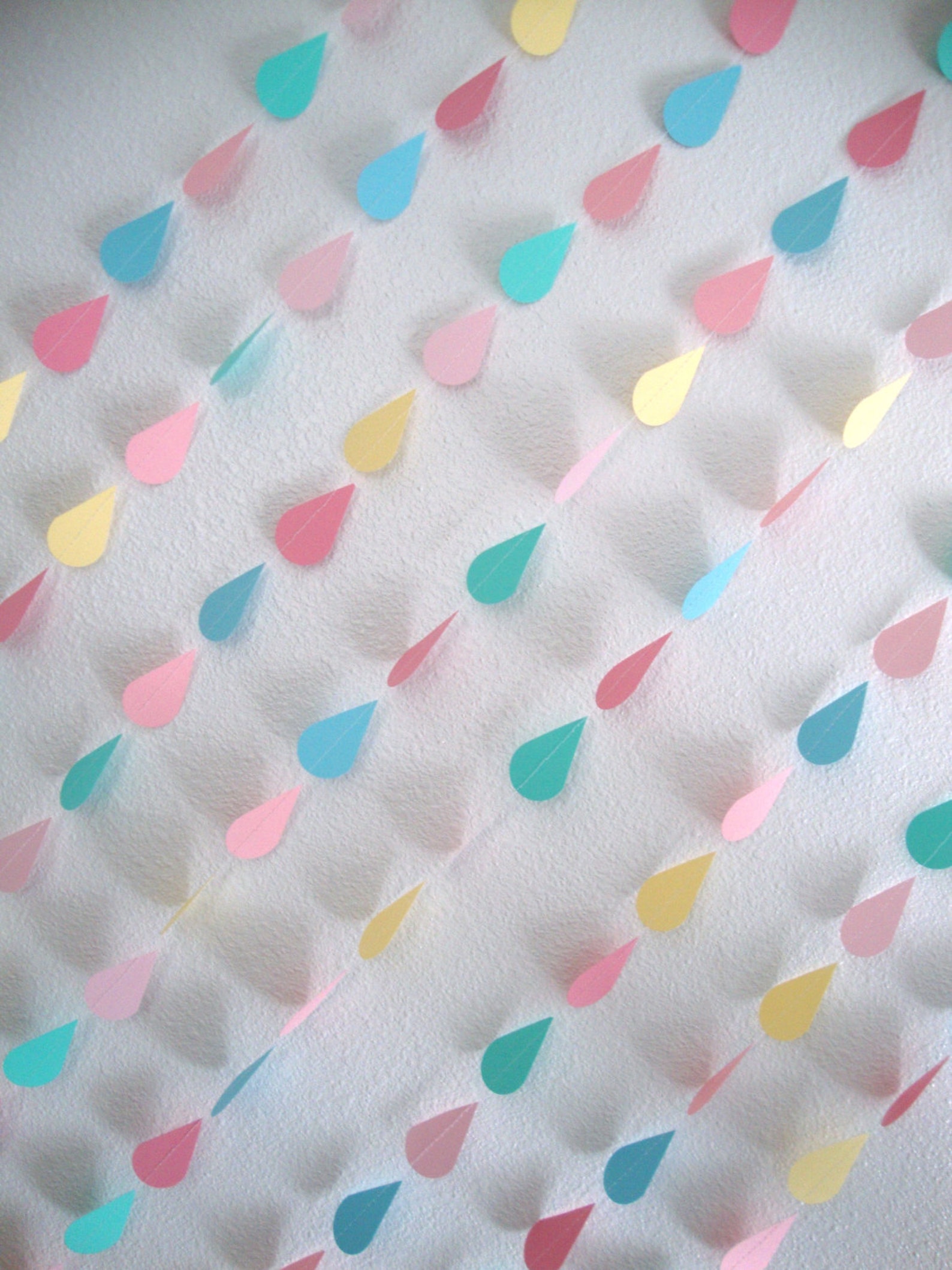Pastel Sprinkle Garland Raindrop Garland Baby Shower - Etsy