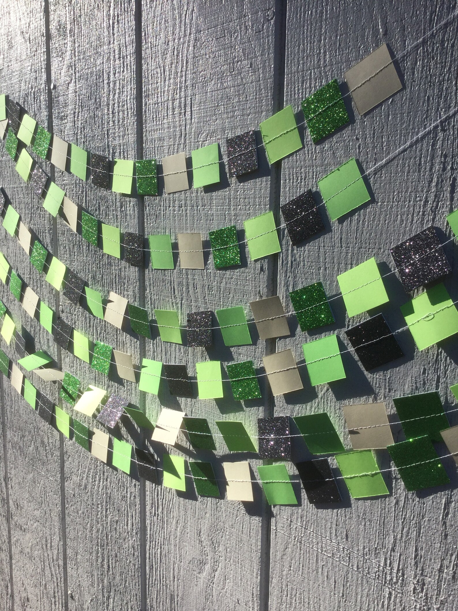 Square Party Garland Decoration With Glitter, Video Game Birthday ...