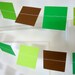 Green and Brown Square Party Garland, Minecraft Party Decoration ...