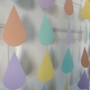 Large Raindrop Sprinkle Garland, Custom Color Raindrop Garland, Baby ...