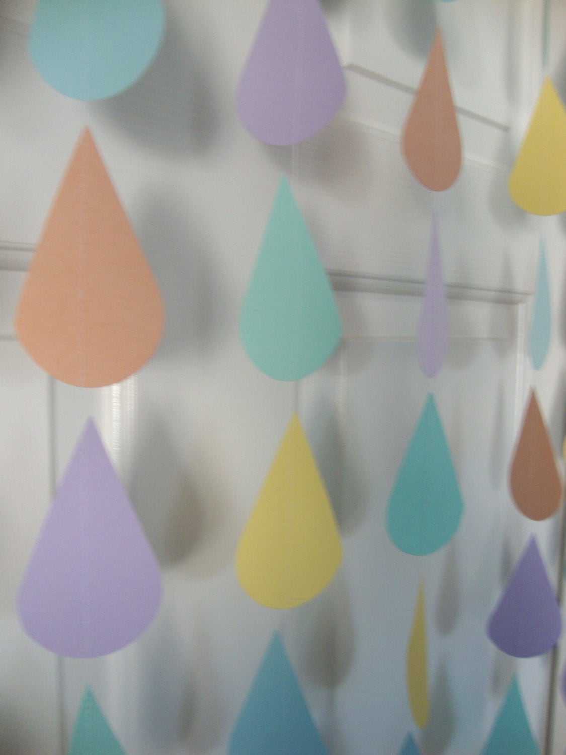 Large Raindrop Sprinkle Garland, Custom Color Raindrop Garland, Baby ...