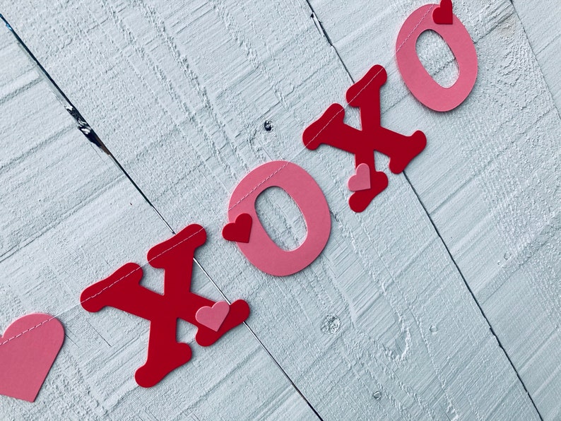 Valentine's Day Banner XOXO Banner Cute Valentine's - Etsy
