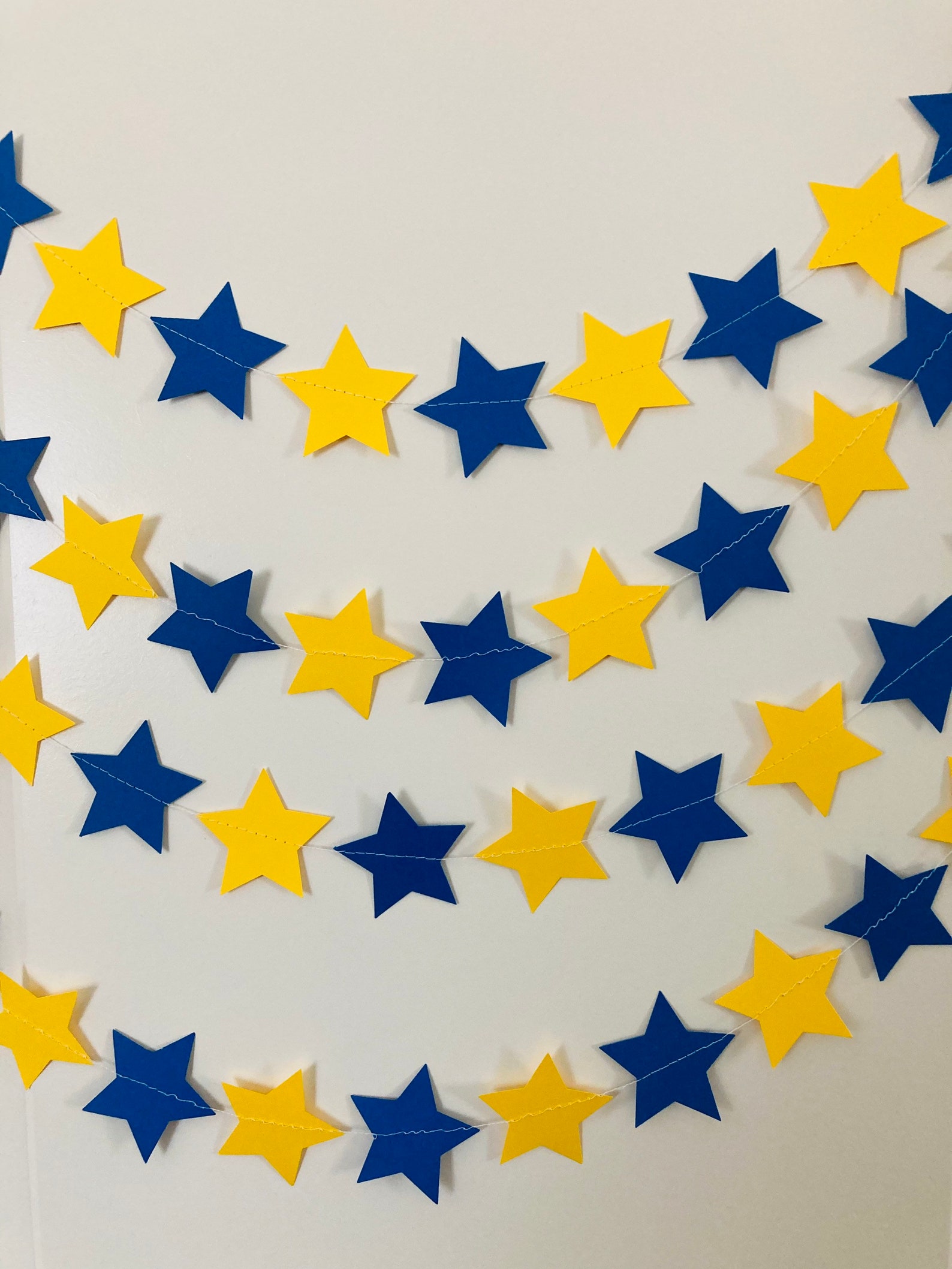 Royal Blue and Yellow Star Garland Blue and Yellow Graduation - Etsy