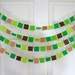 Green and Brown Square Party Garland, Minecraft Party Decoration ...