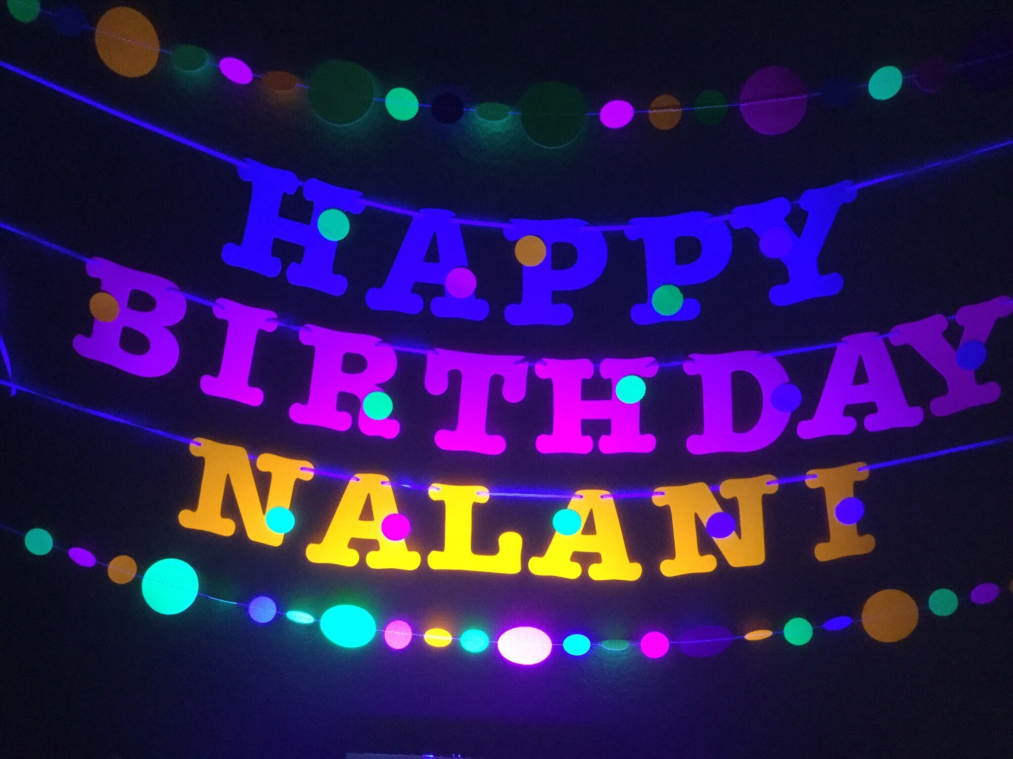 Glow Party Birthday Banner Neon Fluorescent Birthday Banner | Etsy