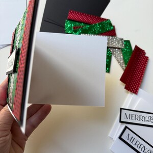 Handmade Christmas Card Kit, Merry and Bright Christmas Card, Green and ...