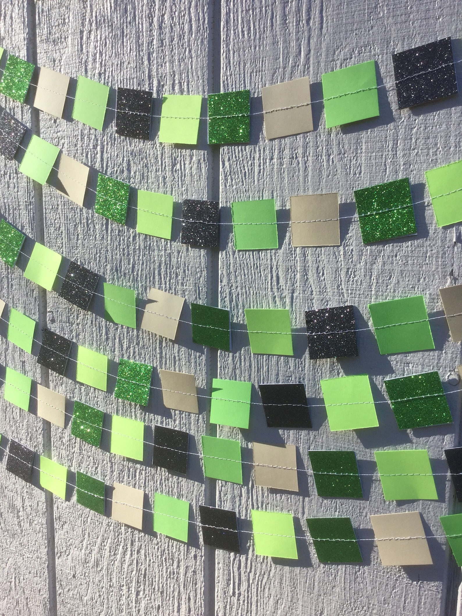 Square Party Garland Decoration With Glitter, Video Game Birthday ...