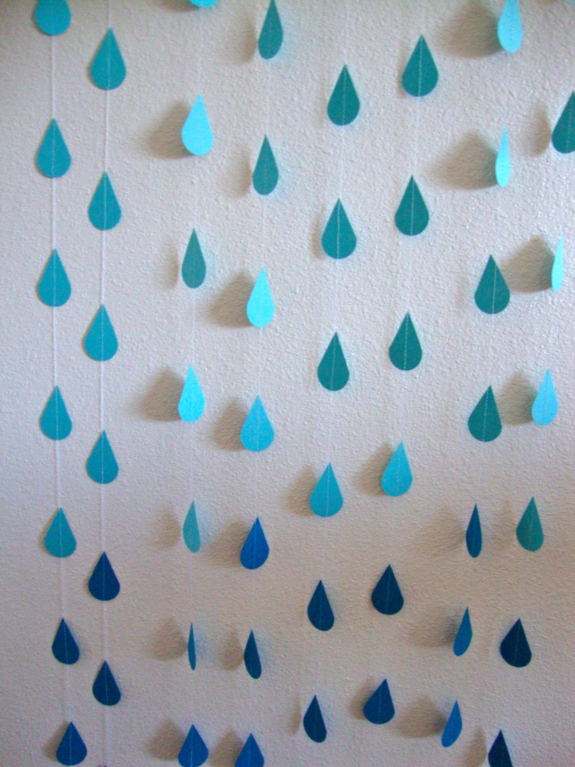 Blue Ombre Raindrops Raindrop Garland Baby Boy Shower Decor - Etsy
