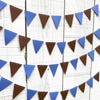Tufts University Graduation Party Garland, Blue and Brown Triangle ...