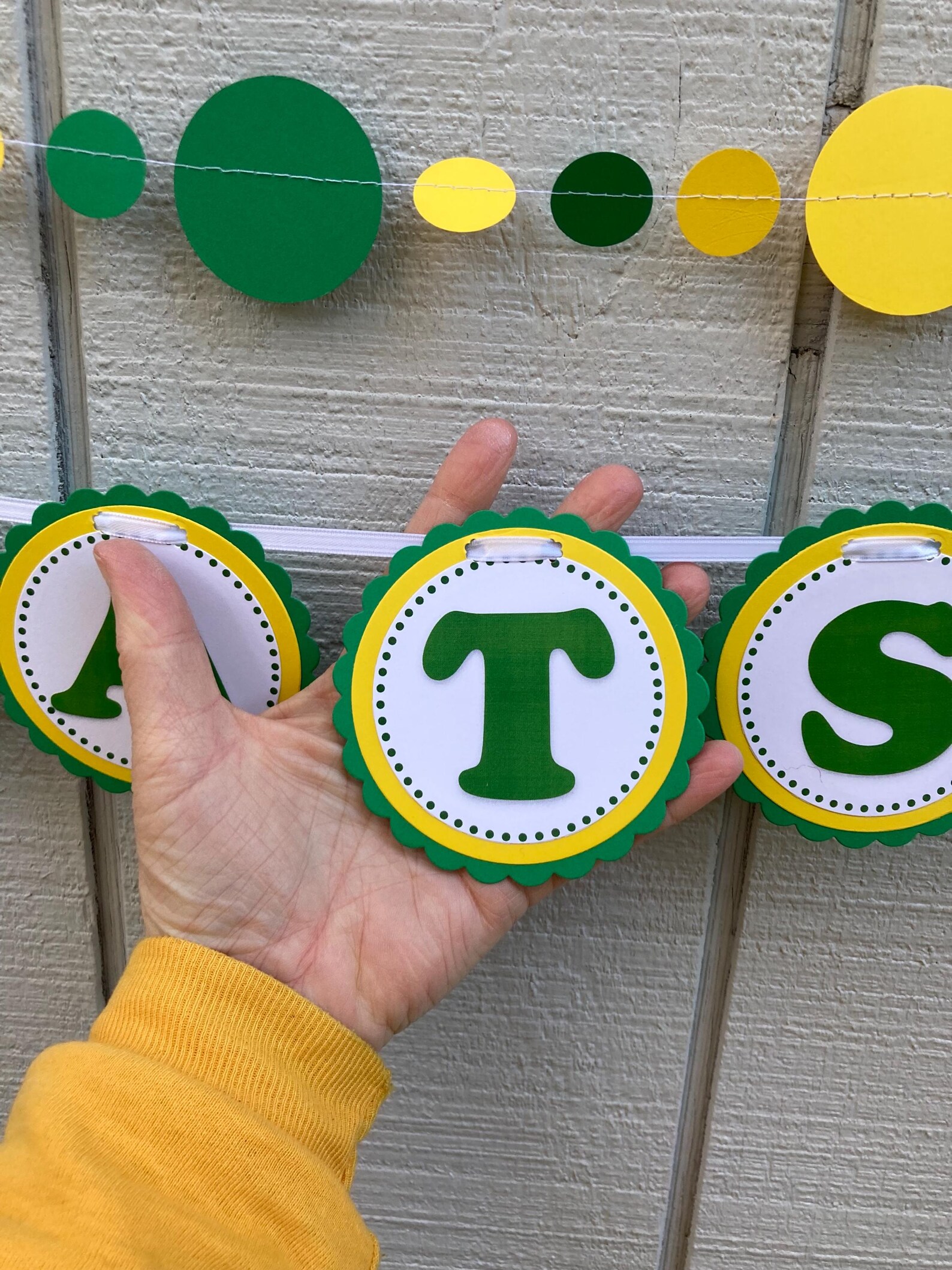 Graduation Banner and Garland, Congrats Banner, Green and Yellow ...
