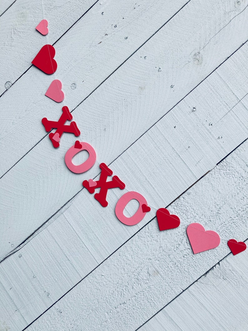 Valentine's Day Banner, XOXO Banner, Cute Valentine's Day Decoration ...