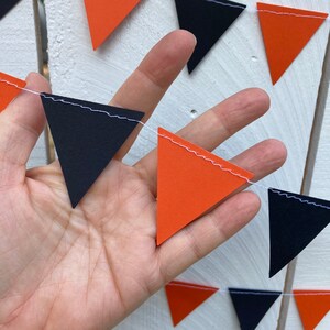 Black and Orange Back to School Decor, Triangle Bunting, College Send ...