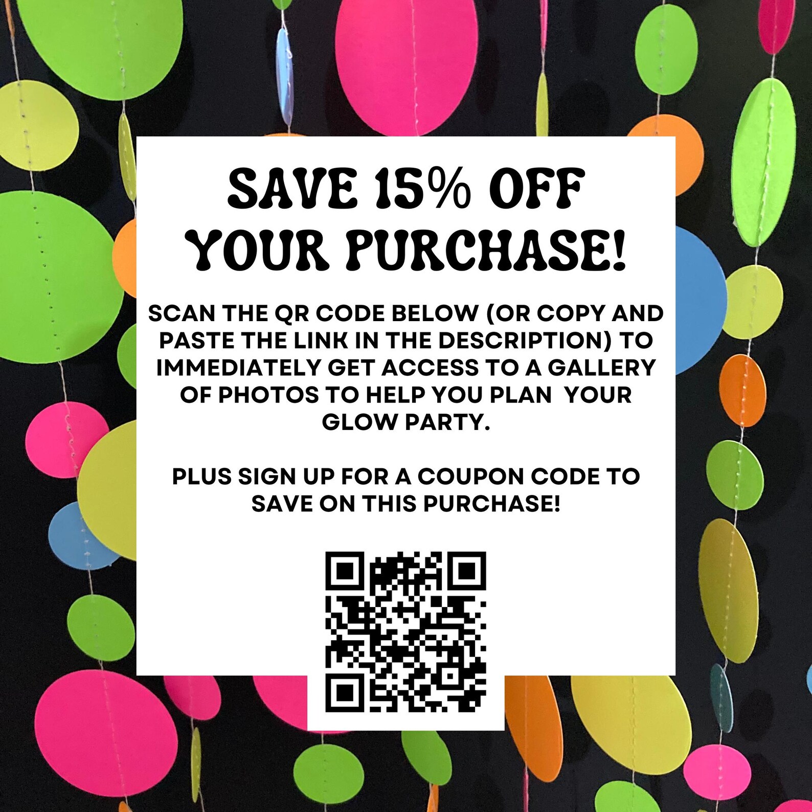 Neon Green and Black Party Garlands, Brat Summer Party, Paper Circle ...