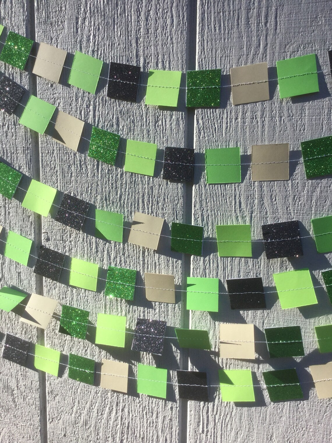 Square Party Garland Decoration With Glitter, Video Game Birthday ...