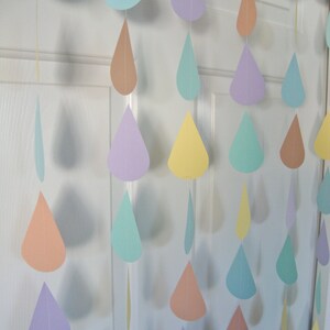 Large Raindrop Sprinkle Garland, Custom Color Raindrop Garland, Baby ...