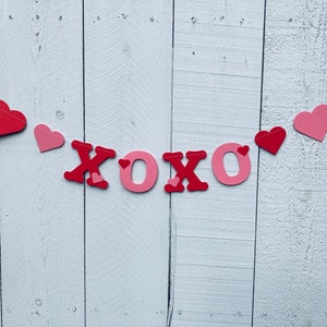 Valentine's Day Banner, XOXO Banner, Cute Valentine's Day Decoration ...