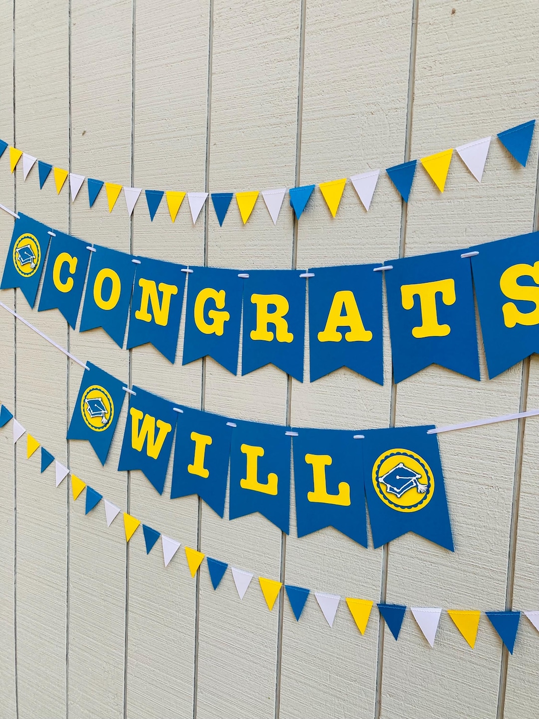 Ucla Graduation Banner, Congrats Banner, Blue and Yellow Graduation ...