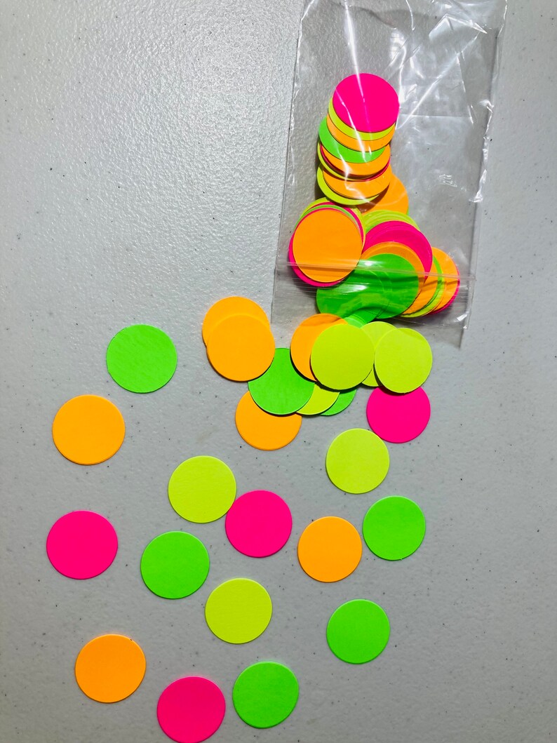 Neon Confetti Glow Party Confetti UV Reflective Decor Glow | Etsy