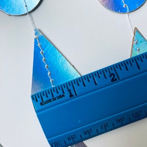 Iridescent Raindrop Garland, Holographic, Baby Sprinkle Decor, Baby ...