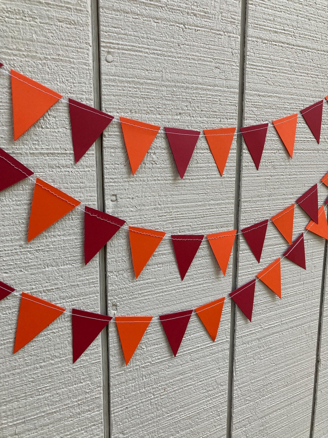 Virginia Tech Graduation Party Garland, College Color Triangle Bunting ...