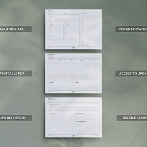 Weekly Planner Printable Bundle - Weekly/daily Planner, PDF Printable ...