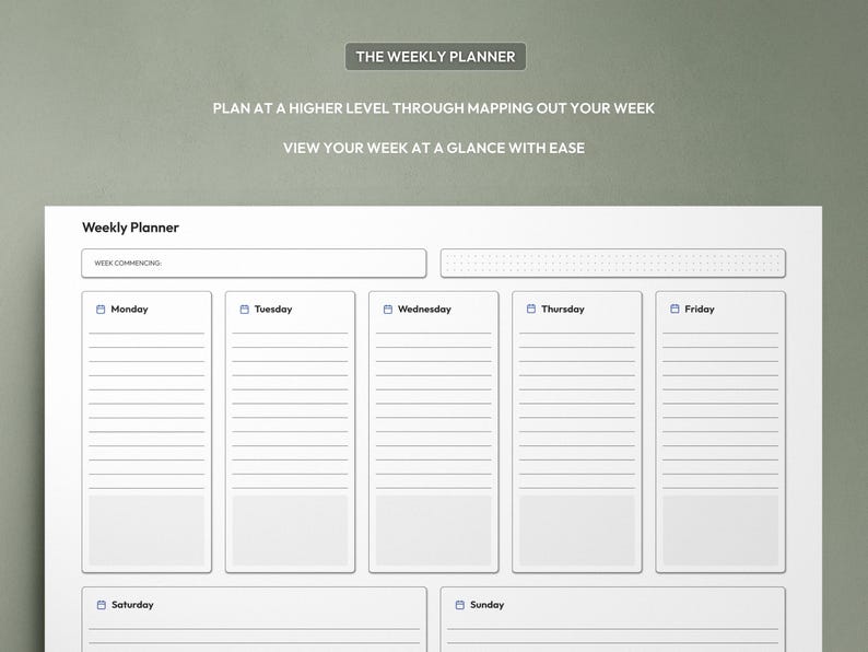 Weekly Planner Printable Bundle - Weekly/daily Planner, PDF Printable ...
