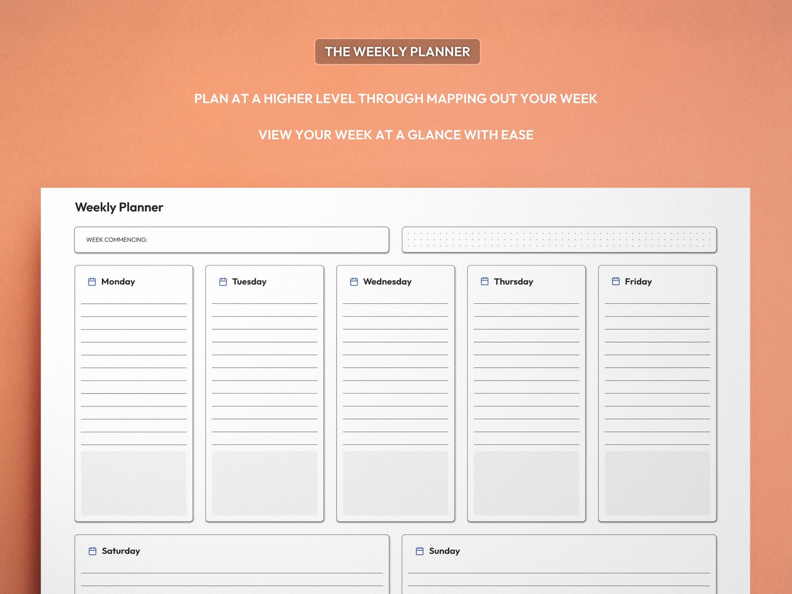 Journal & Weekly Planner Bundle - PDF Printable, Digital Printable ...