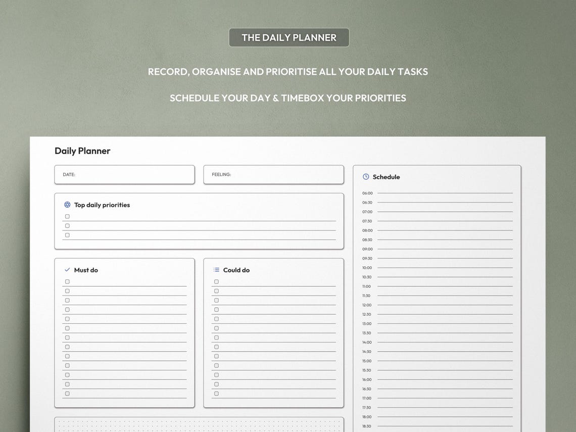 Weekly Planner Printable Bundle - Weekly/daily Planner, PDF Printable ...
